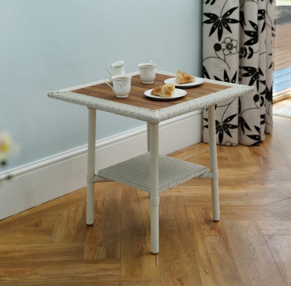 (NEW) Lloyd Loom Square Café Side Table - DJS Lloyd Loom Furniture